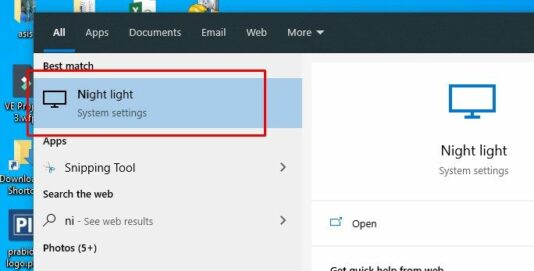 How to enable Blue Light Filter/ Night Mode in Windows 10?