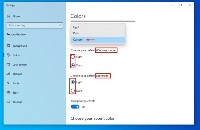 How to enable mixed (Light & Dark) theme on Windows 10?
