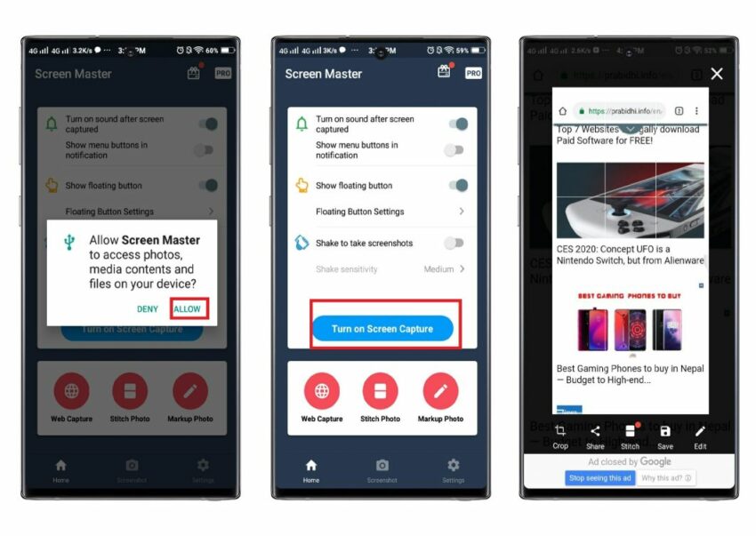 How to take Partial Screenshots on any Android device?