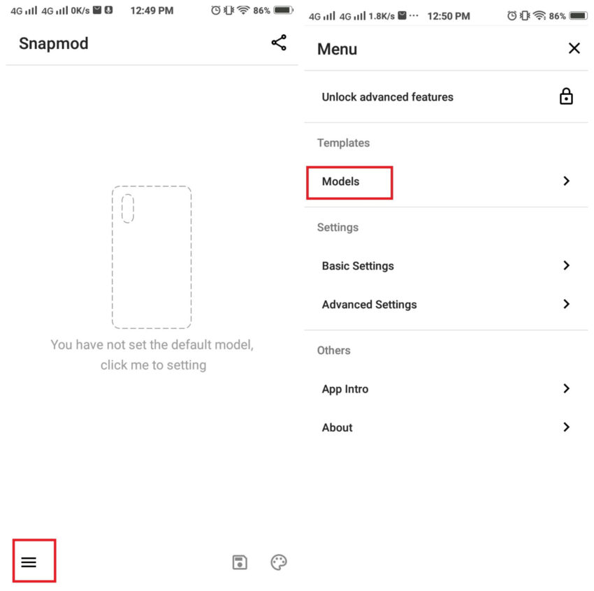 How to add device frame to your screenshot using Snapmod?