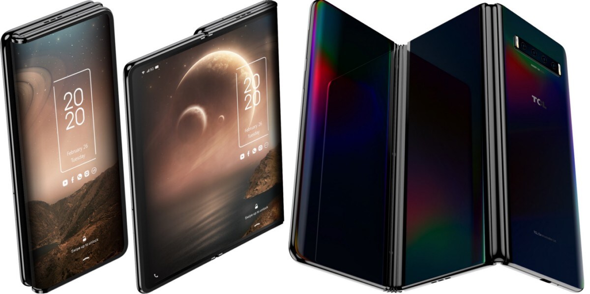 TCL shows off some weird concept — Tri-fold and Rollable Phones