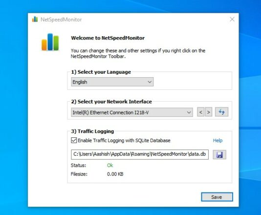 How to display upload-download Internet Speed Meter on Windows 10?