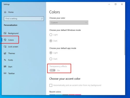 How to increase Windows 10 Taskbar transparency